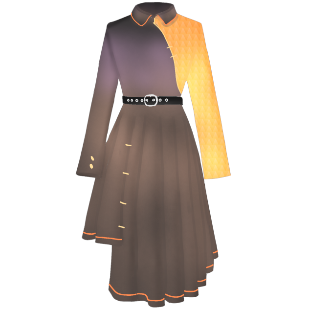 Orange cheongsam - ibisPaint