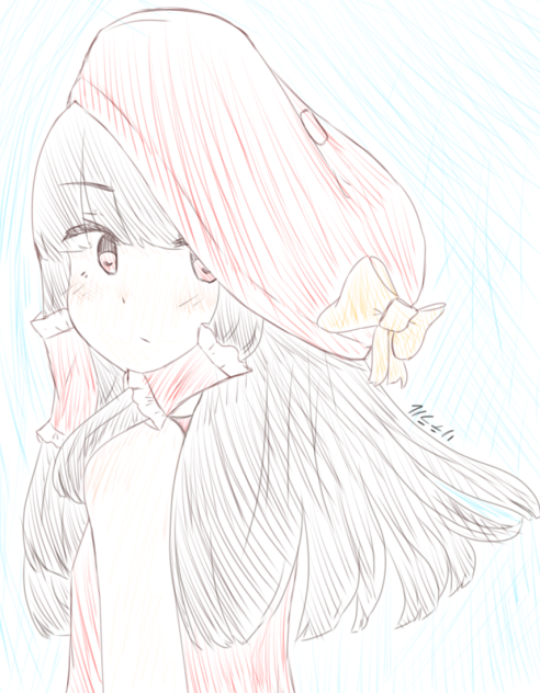 Reimu's oversized beret - ibisPaint