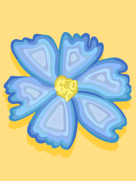 blue flower - ibisPaint