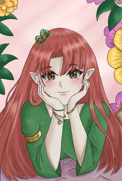Beautiful elf girl collab with SariSteed - ibisPaint