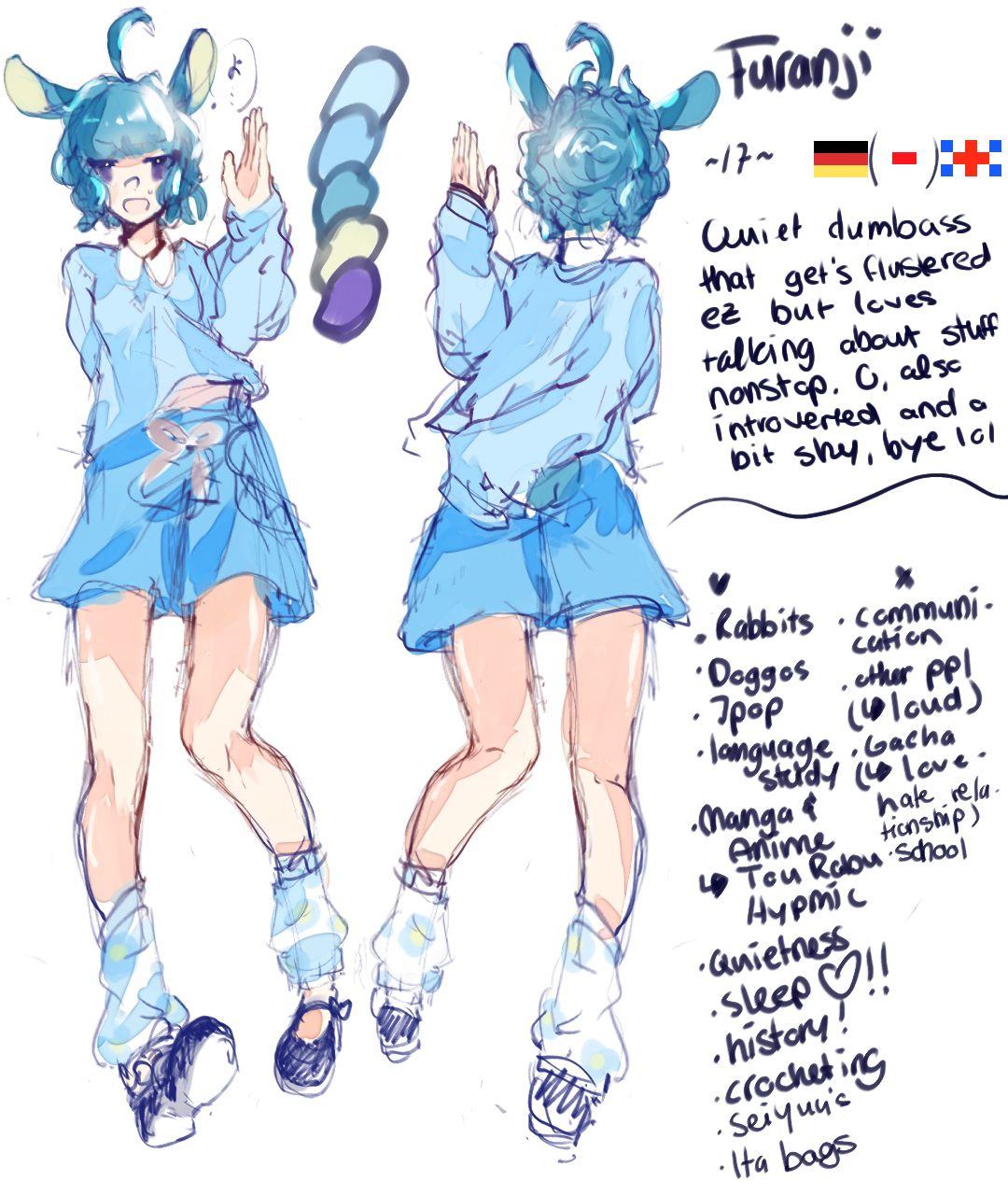 Persona Reference sketch - ibisPaint