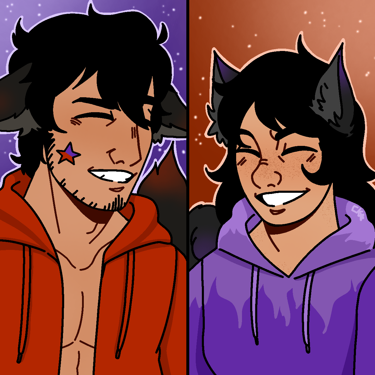 Aaron and Aphmau Redraw - ibisPaint