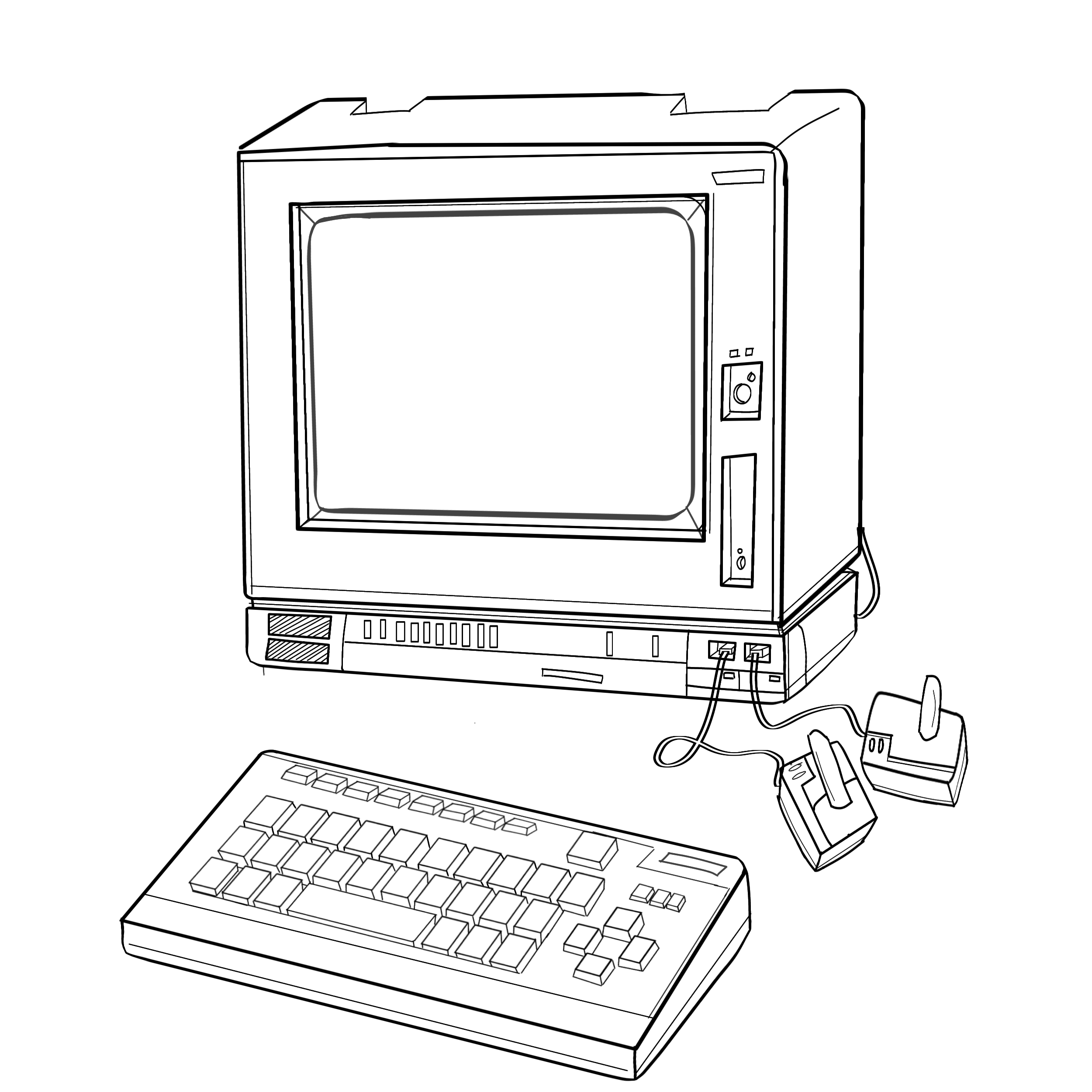 retro pc 2 lineart - ibisPaint