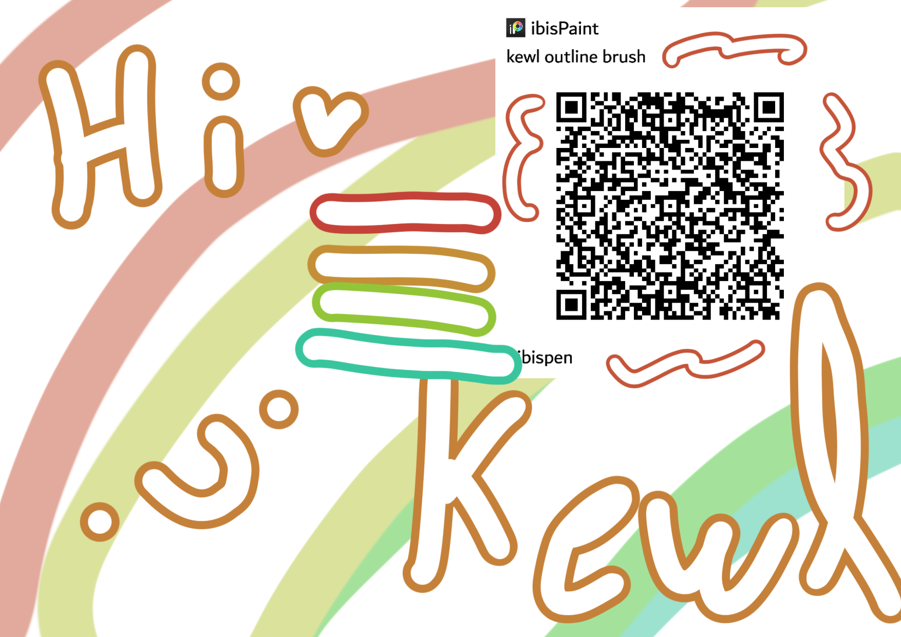 Kewl outline brush (for writing) - ibisPaint