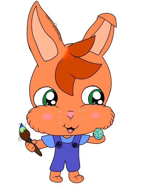 Orange Easter Bunny Boy - Speedpaint - ibisPaint