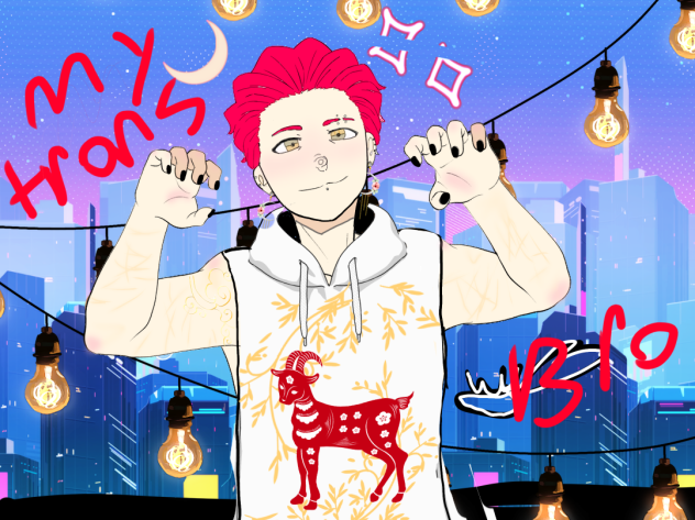 Stylish he him pronouns - ibisPaint