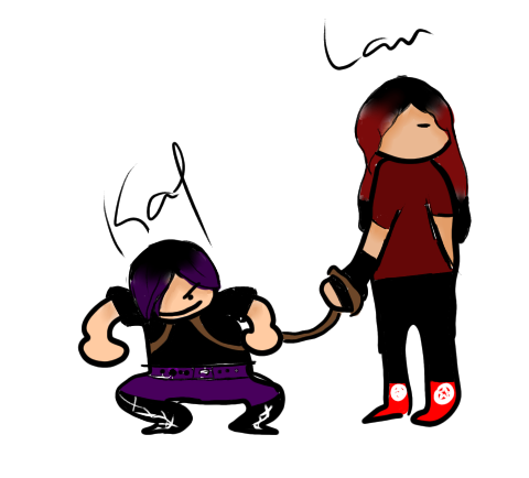 Kat and lav on a walk - ibisPaint