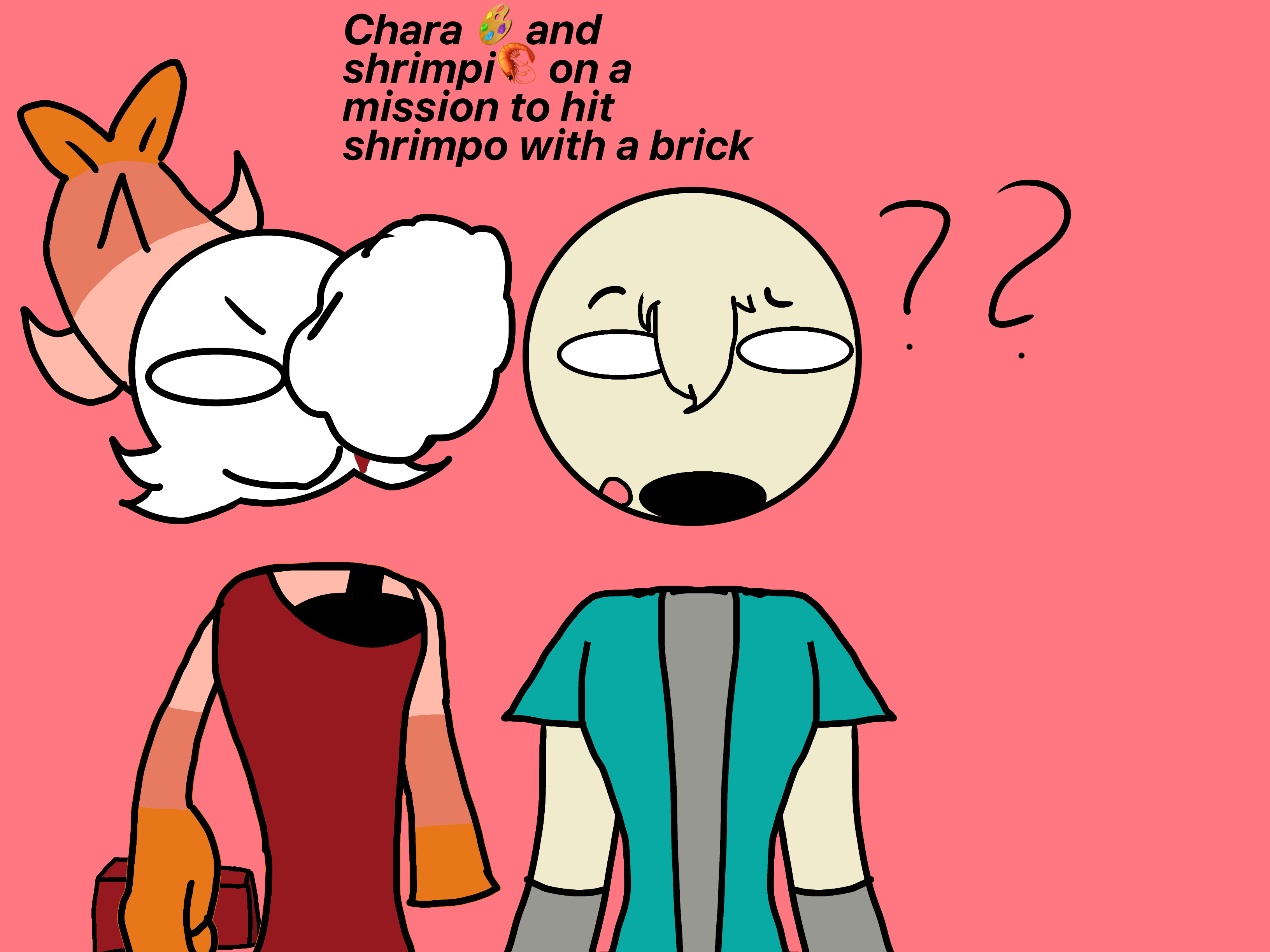 Shrimpi and chara - ibisPaint