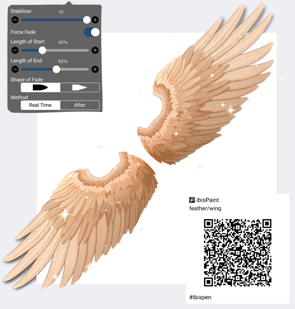 feather brush for wings - ibisPaint