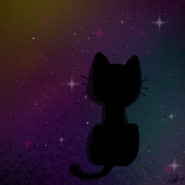 cat and space - ibisPaint