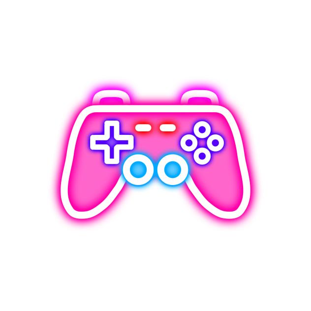 neon playstation controller 2 - ibisPaint
