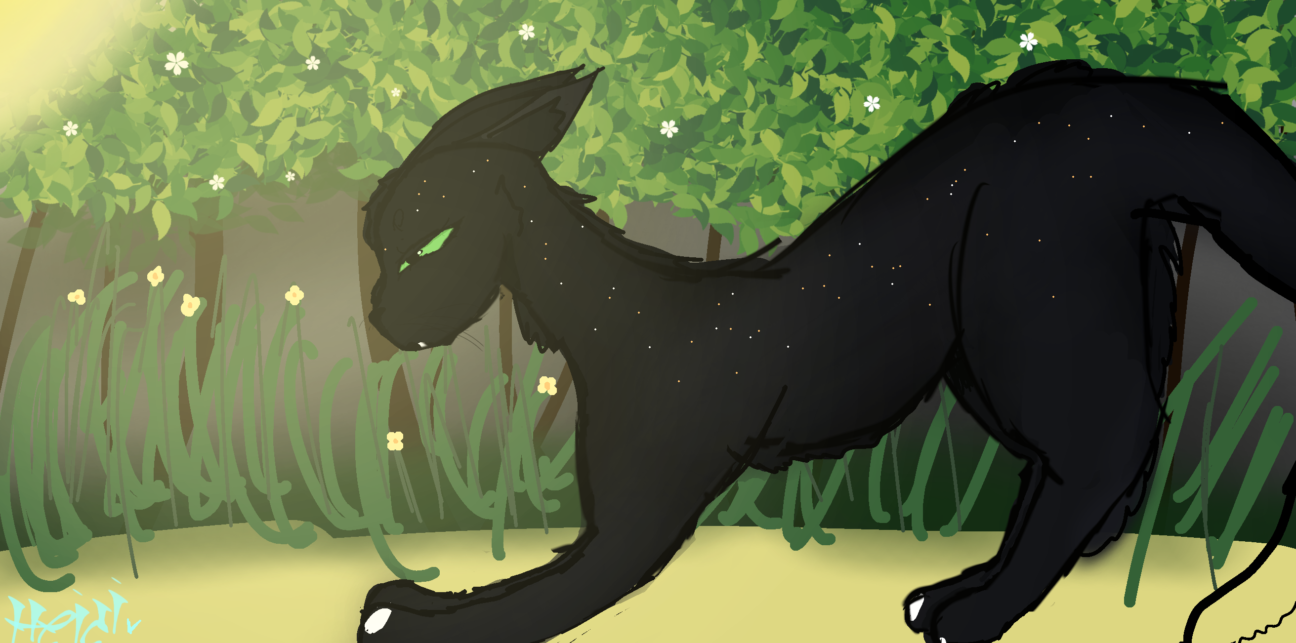 Cat streching - ibisPaint