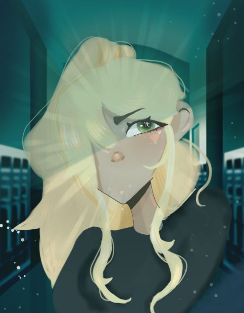 Girl in the dark - ibisPaint