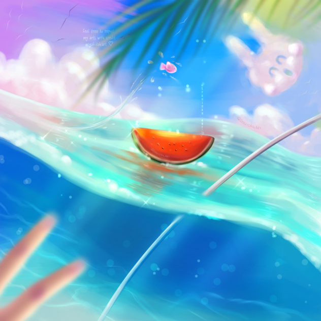 Summer melon ♡︎ Syahidah art - ibisPaint