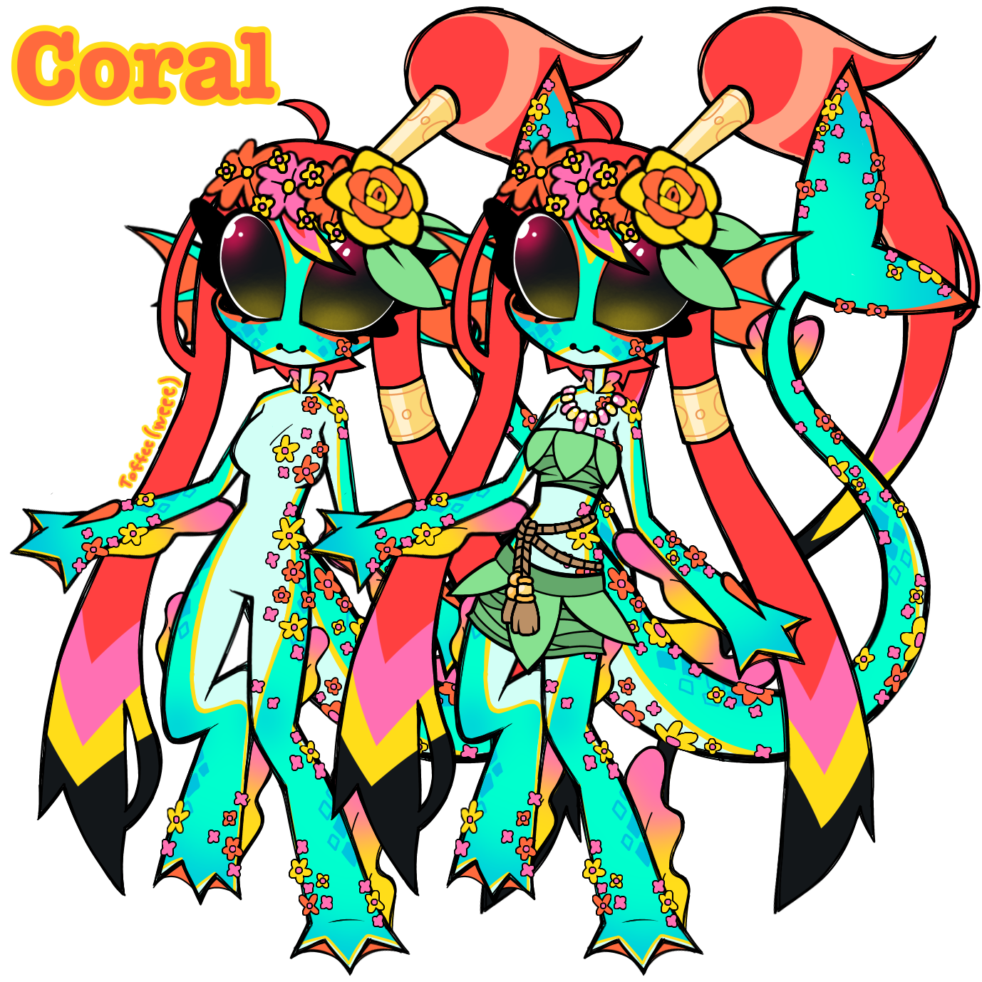 Cool flower fish lady - ibisPaint