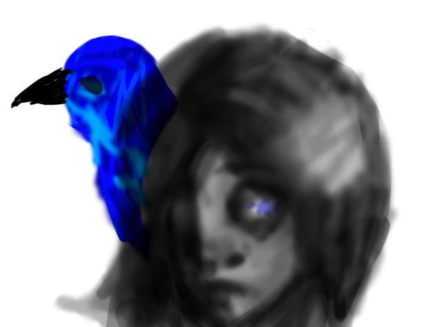 Little blue bird - ibisPaint