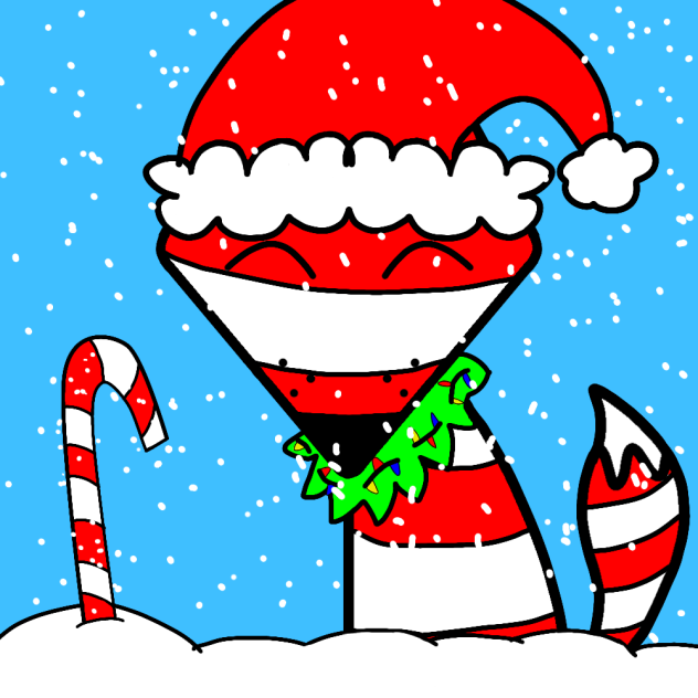 Candy Cane Fox - ibisPaint