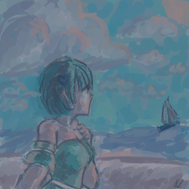 las olas del mar - ibisPaint