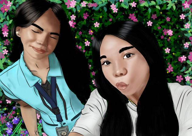 sister Kristel and sister Natasha - ibisPaint