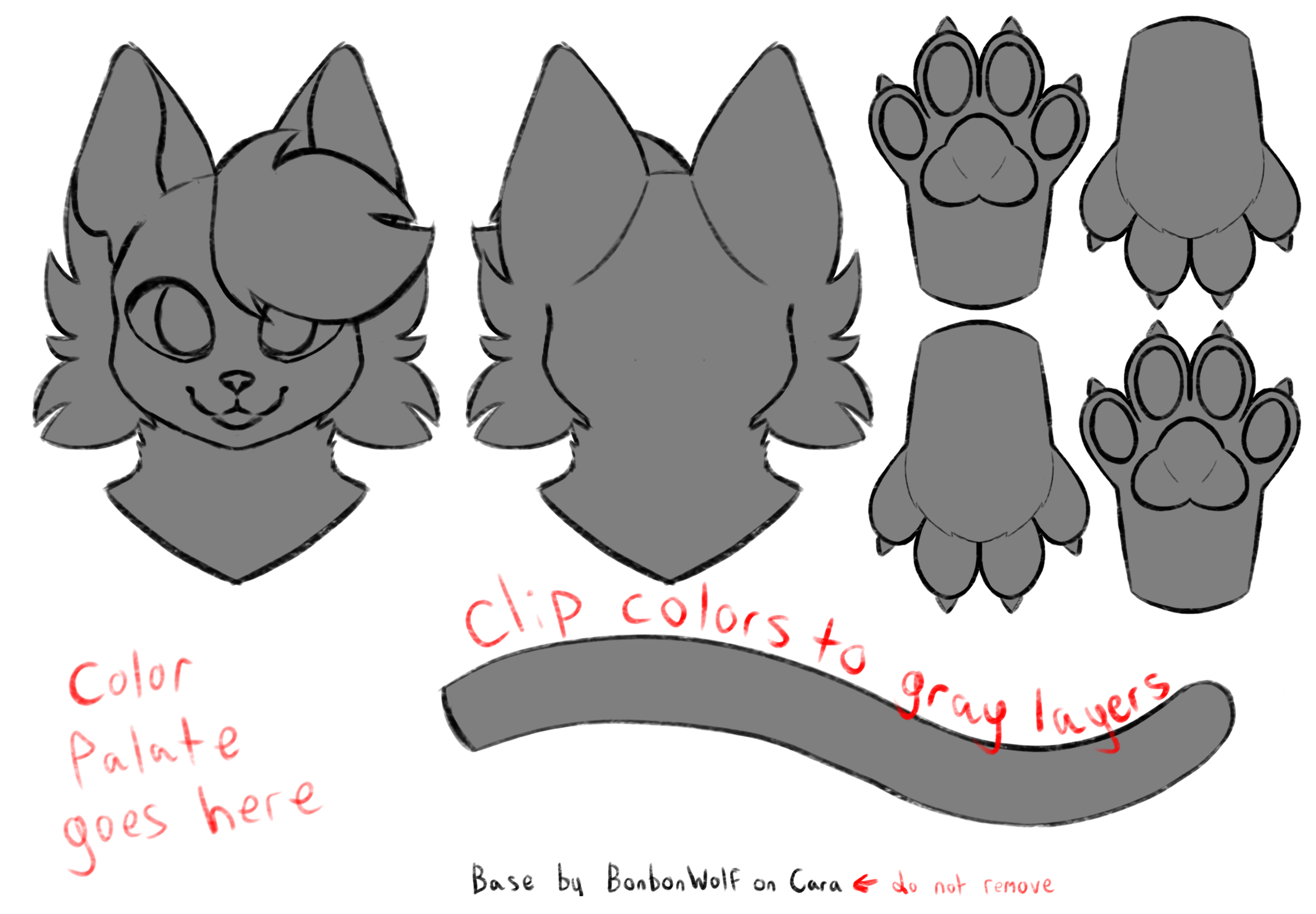 Feline furry base - ibisPaint