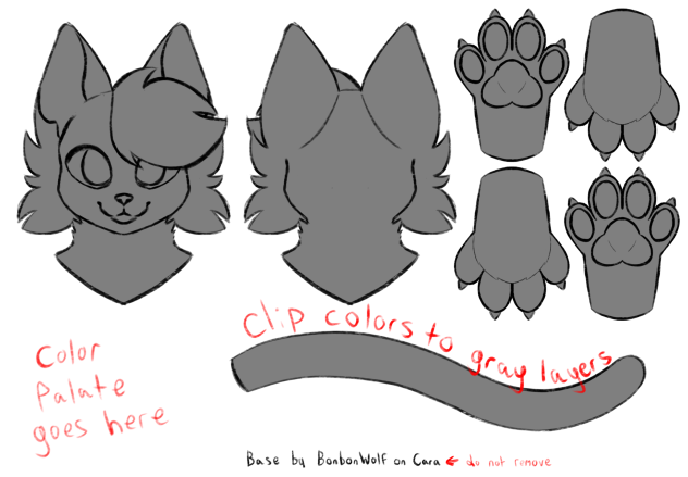 Feline furry base - ibisPaint
