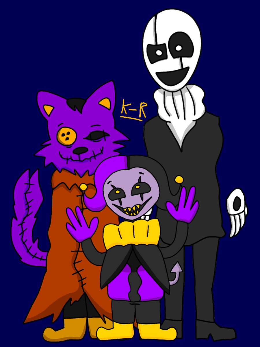 Seam, Jevil and Gaster Speedpaint - ibisPaint