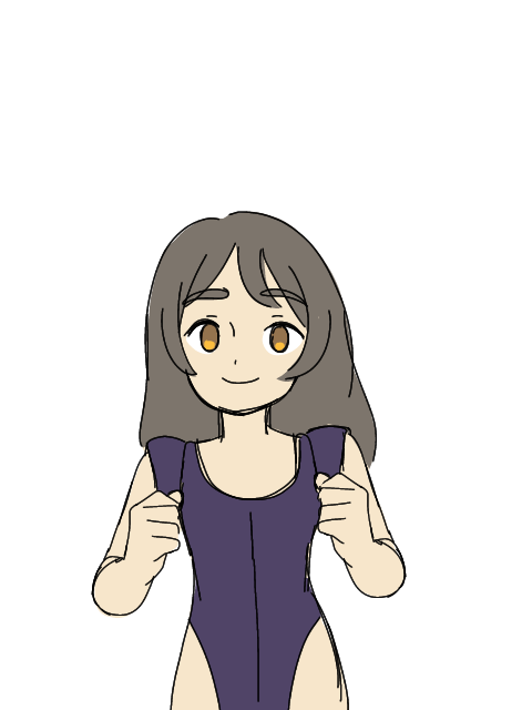 Nita in swimsuit(Rough animated version) - ibisPaint