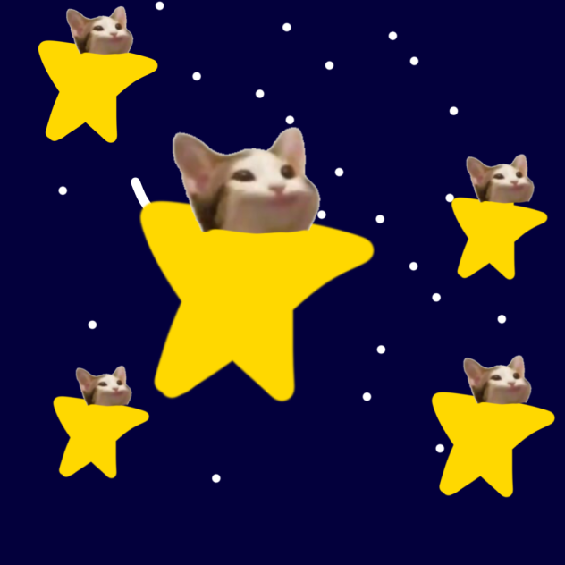 Pop cat is a star. - ibisPaint