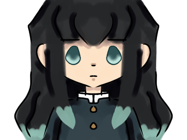 muichiro eating sakura mochi - ibisPaint