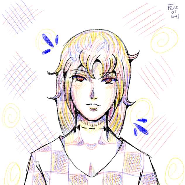 3 color sketch 🔴🔵🌕 - ibisPaint