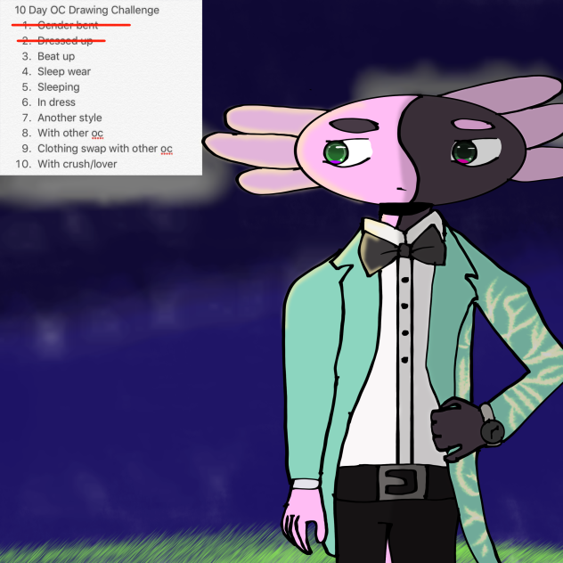 10 day oc challenge day 2 - dressed up - ibisPaint