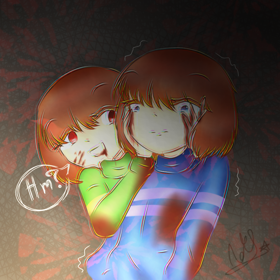 Frisk x Chara [UNDERTALE] By zeno_neko - ibisPaint