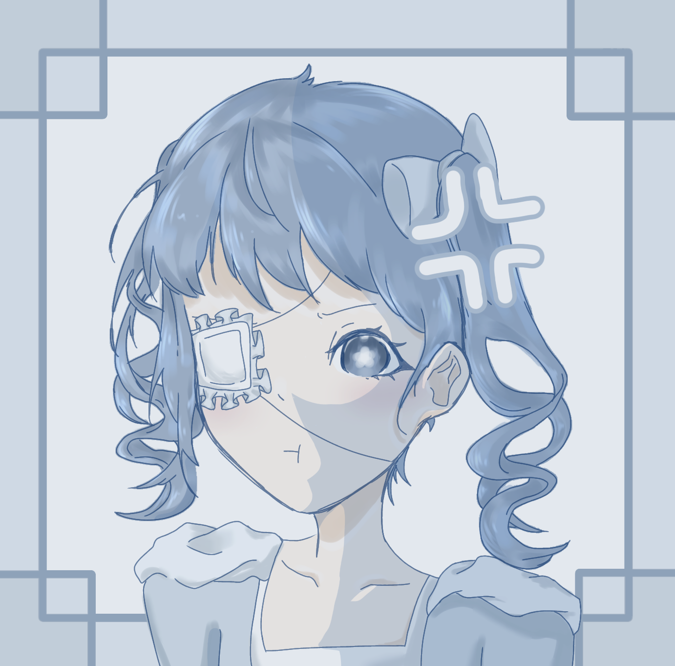 Cute blue girl ☄️💠🔹🔷🌊💙 - ibisPaint