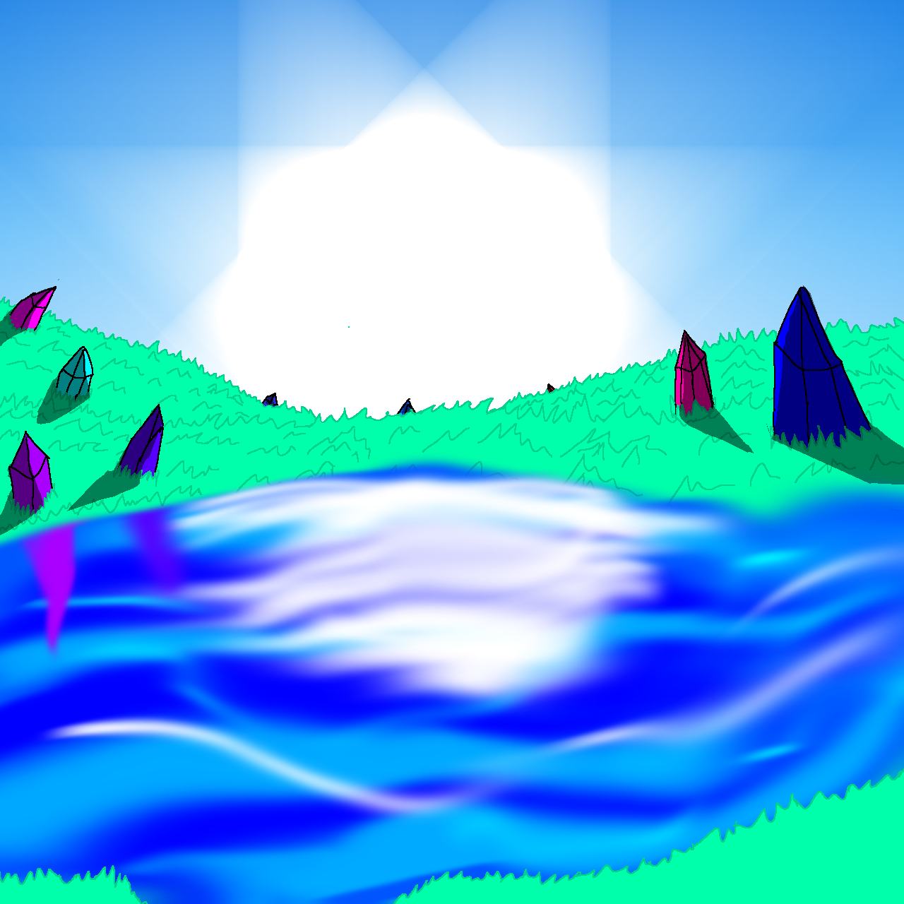 puddle of crystal shards - ibisPaint