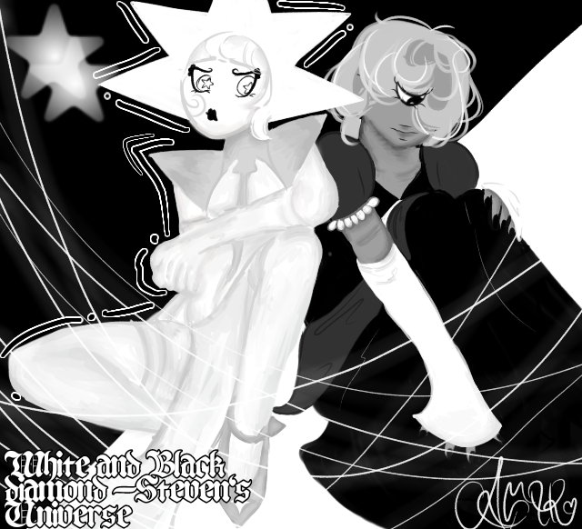 Black & White Diamond Steven's Universe - ibisPaint