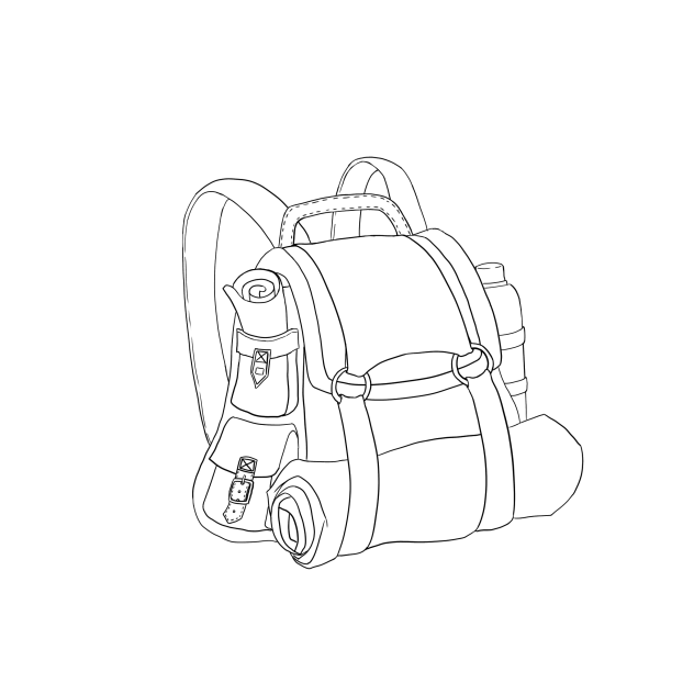 Traveler’s Backpack(tracing) - ibisPaint