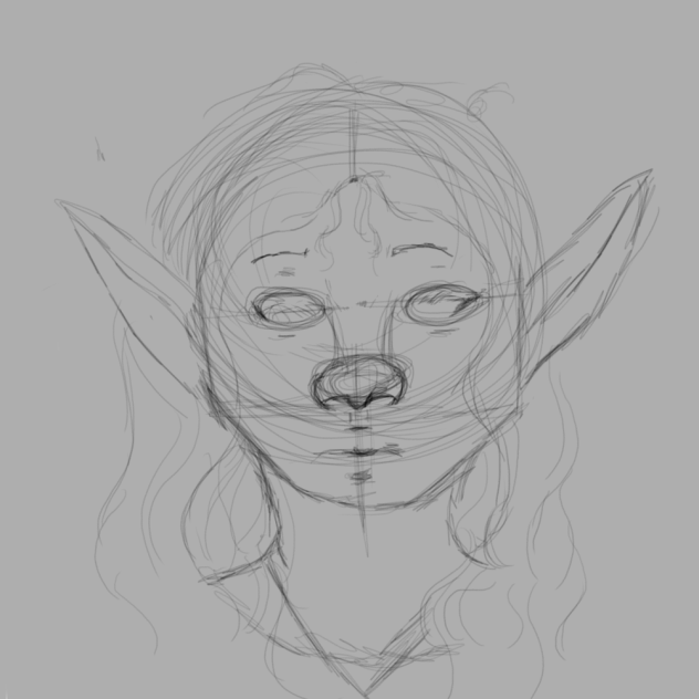 elf line arts - ibisPaint