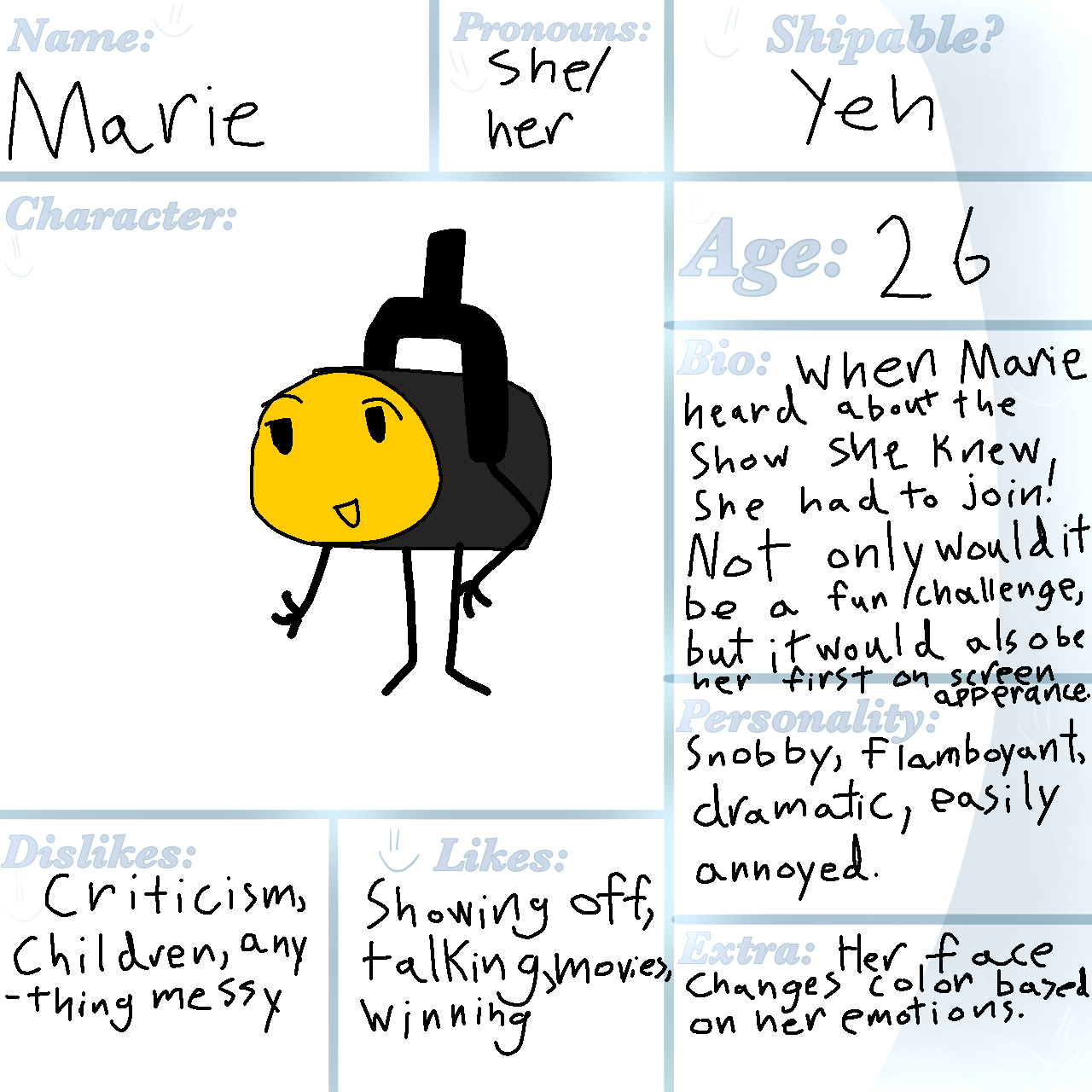 Character 4 A Wacky Sentient Object Show - ibisPaint