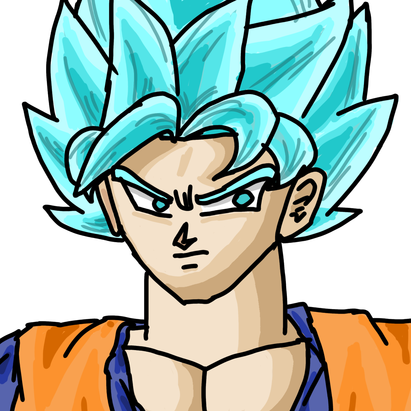 Goku super Sayayin blue - ibisPaint