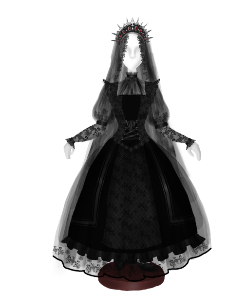 gothic wedding dress - ibisPaint