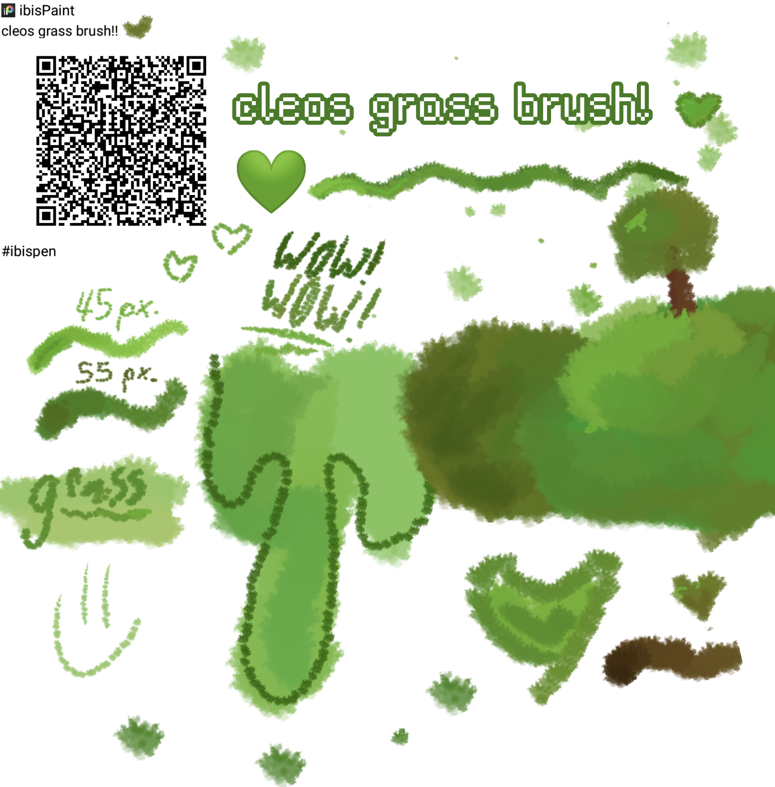 cleos grass brush!! - ibisPaint