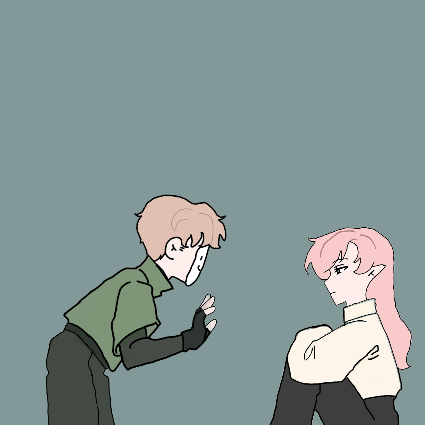 Dream and technoblade - ibisPaint