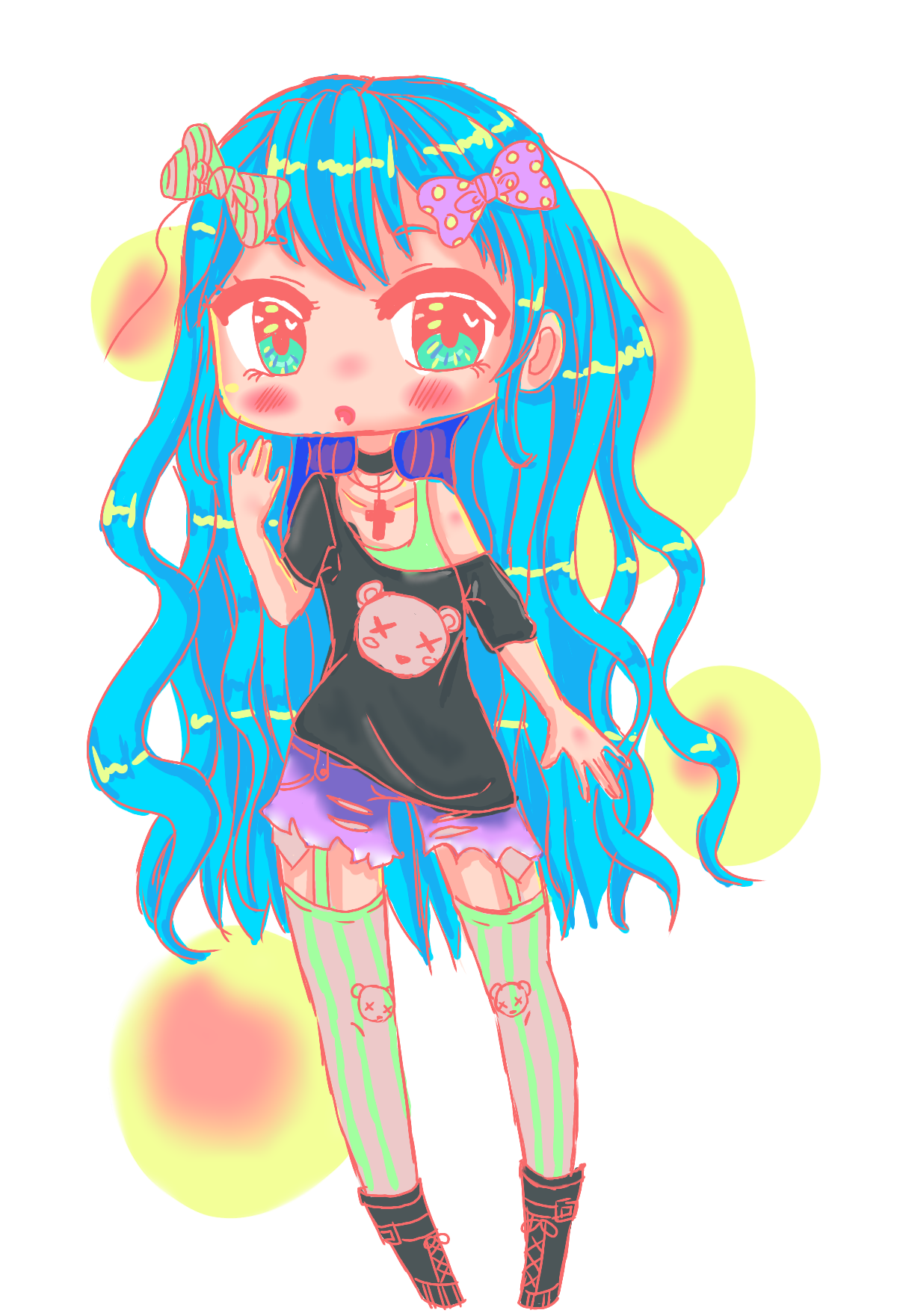 Blue Chibi - ibisPaint