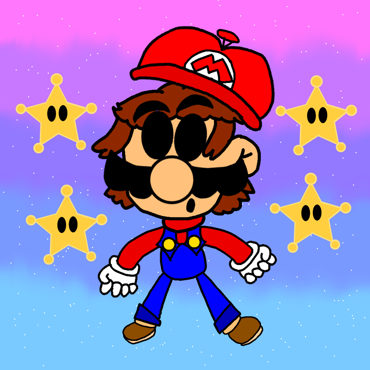 Mario in the stars - ibisPaint