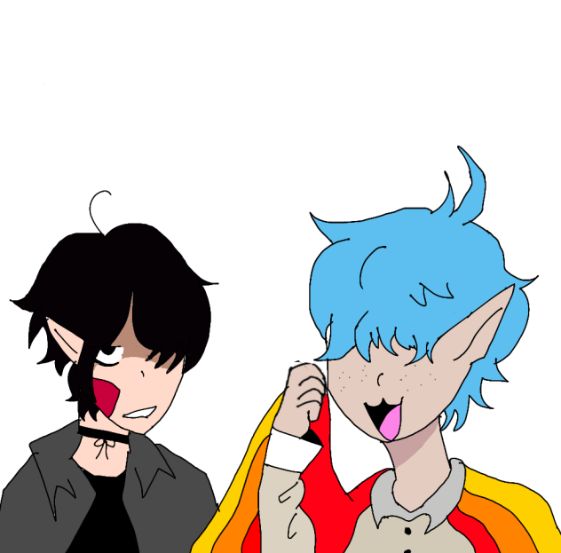 glitch and his bf - ibisPaint