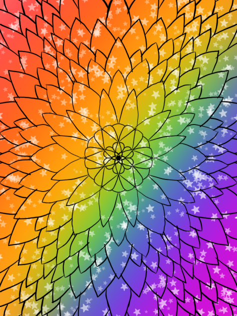 Rainbow flower - ibisPaint