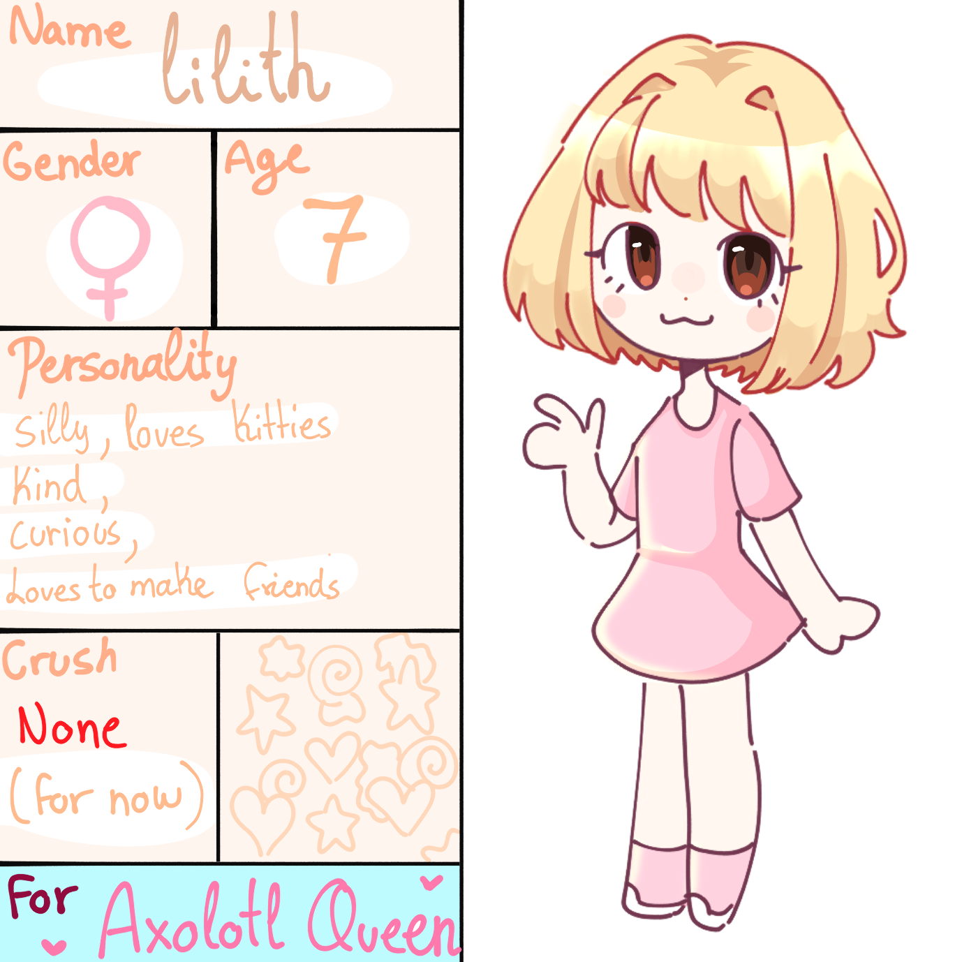 Character for Axolotl Queen 🩷 - ibisPaint