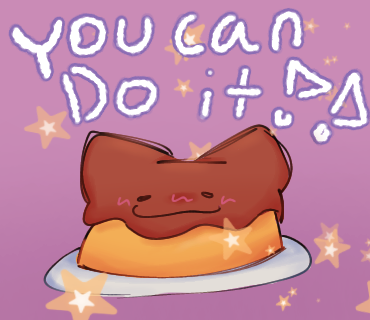 motivational caramel pudding cta - ibisPaint