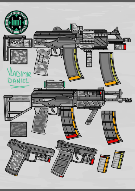Arsenal of camouflage weapons - ibisPaint