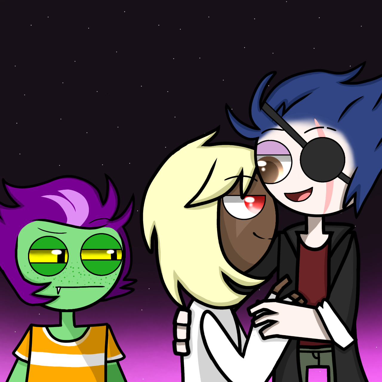 lizard boi loves to harass these two - ibisPaint